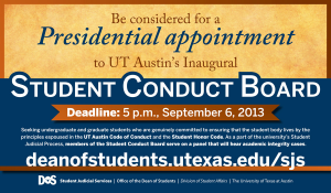 Campus Involvement Opportunity: Student Conduct Board